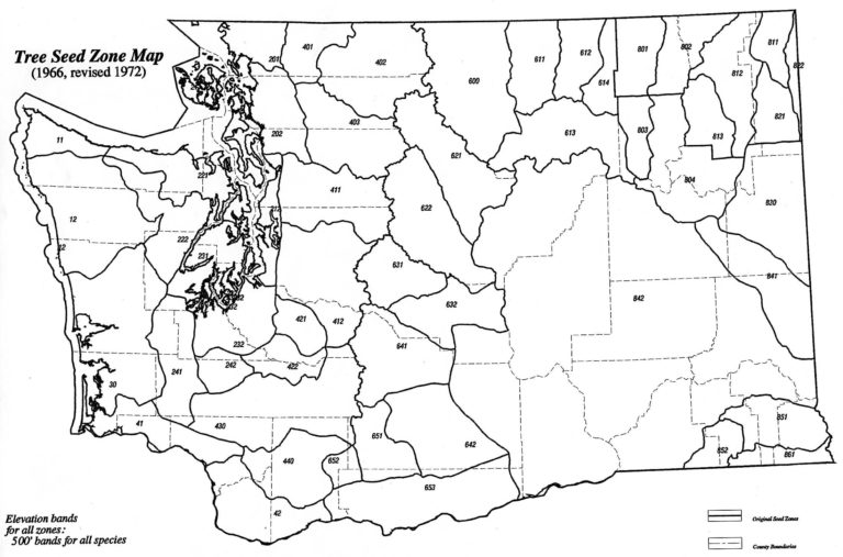 WA Map Old Zones | Brooks Tree Farm